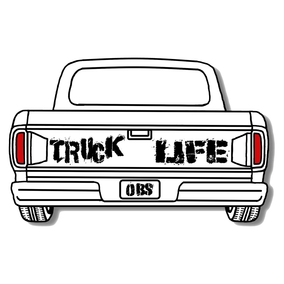 80's Ford Truck OBS truck Life Sticker - Etsy