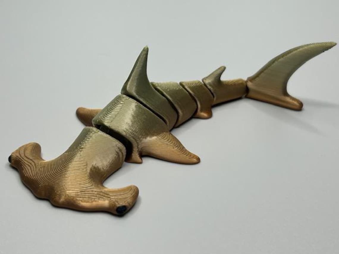 3D Printed Hammerhead Shark Fidget Toy - Etsy