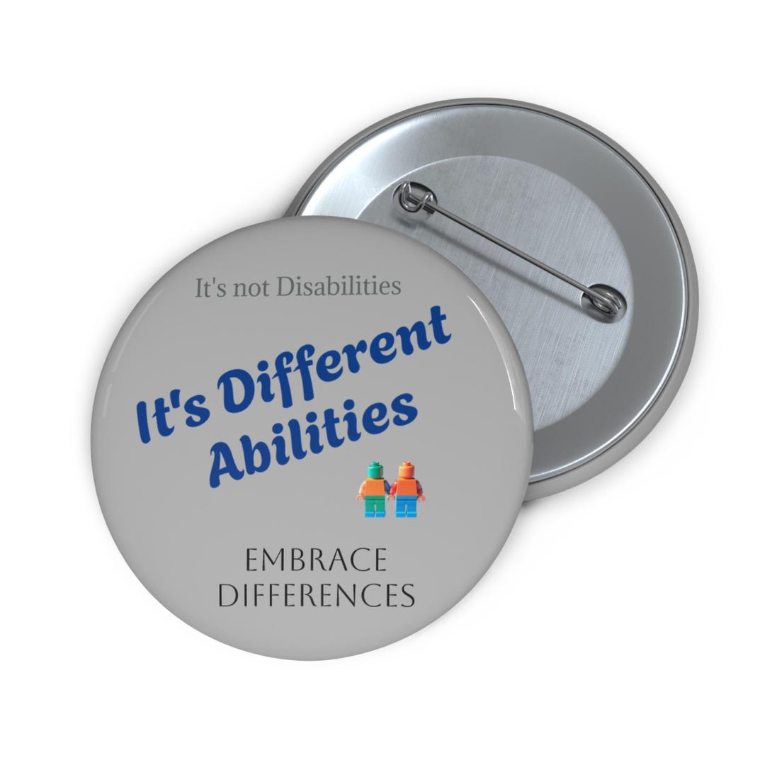 Special Abilities Pin Buttons, Autism Support Pins, Developmental ...