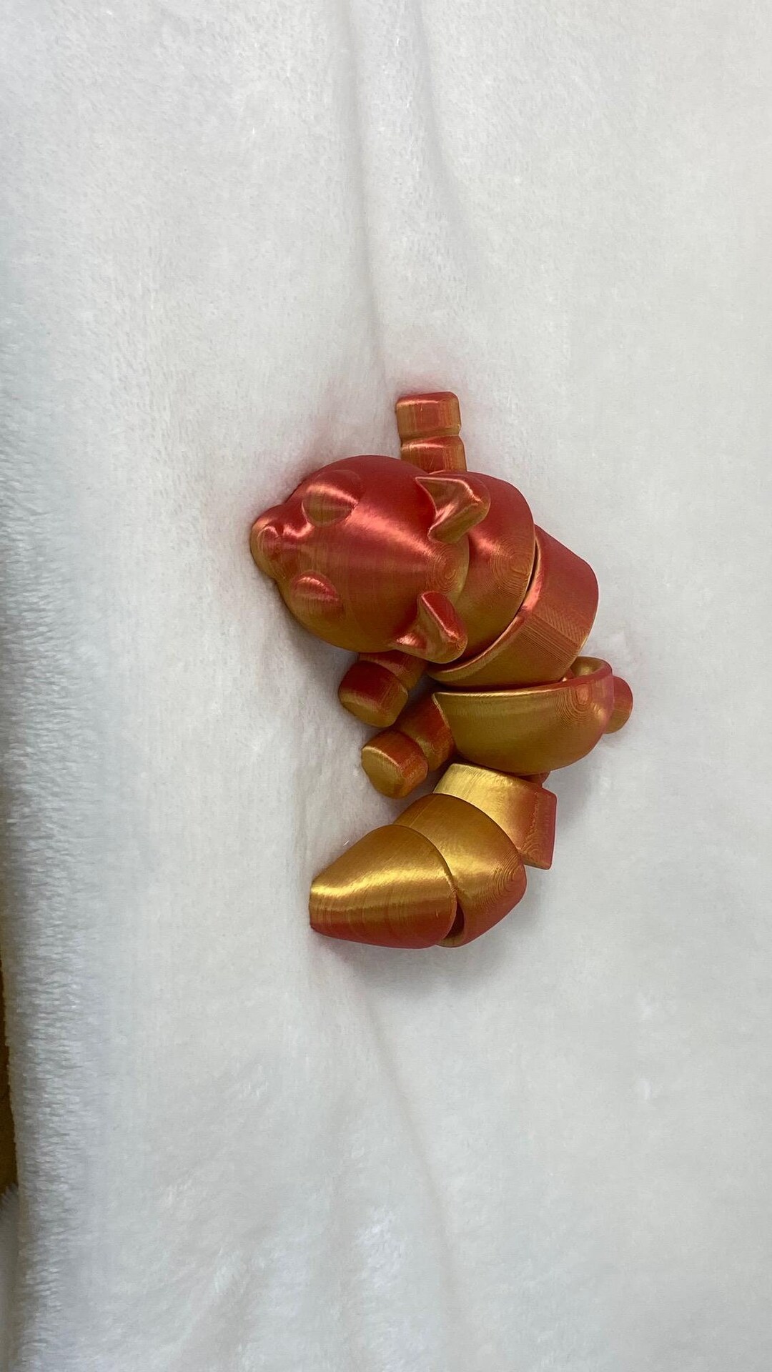3D Printed Articulating Red/yellow Cat - Etsy