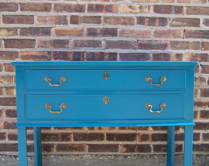 Console Table in A Perfect Teal (reserved for Britt) - Etsy