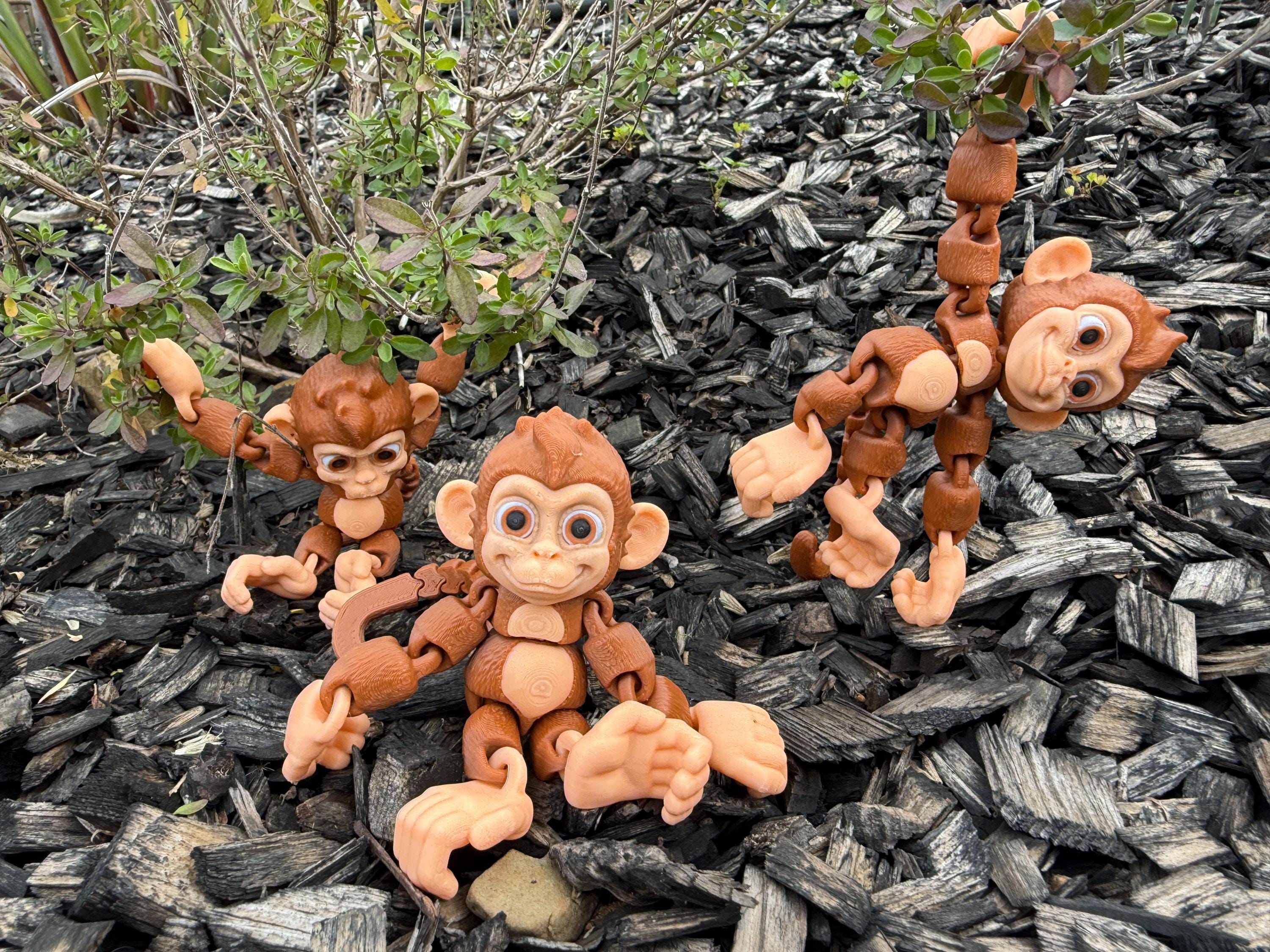 Monkey | 3D Printed Articulating Flexi Fidget***fast Shipping*** - Etsy