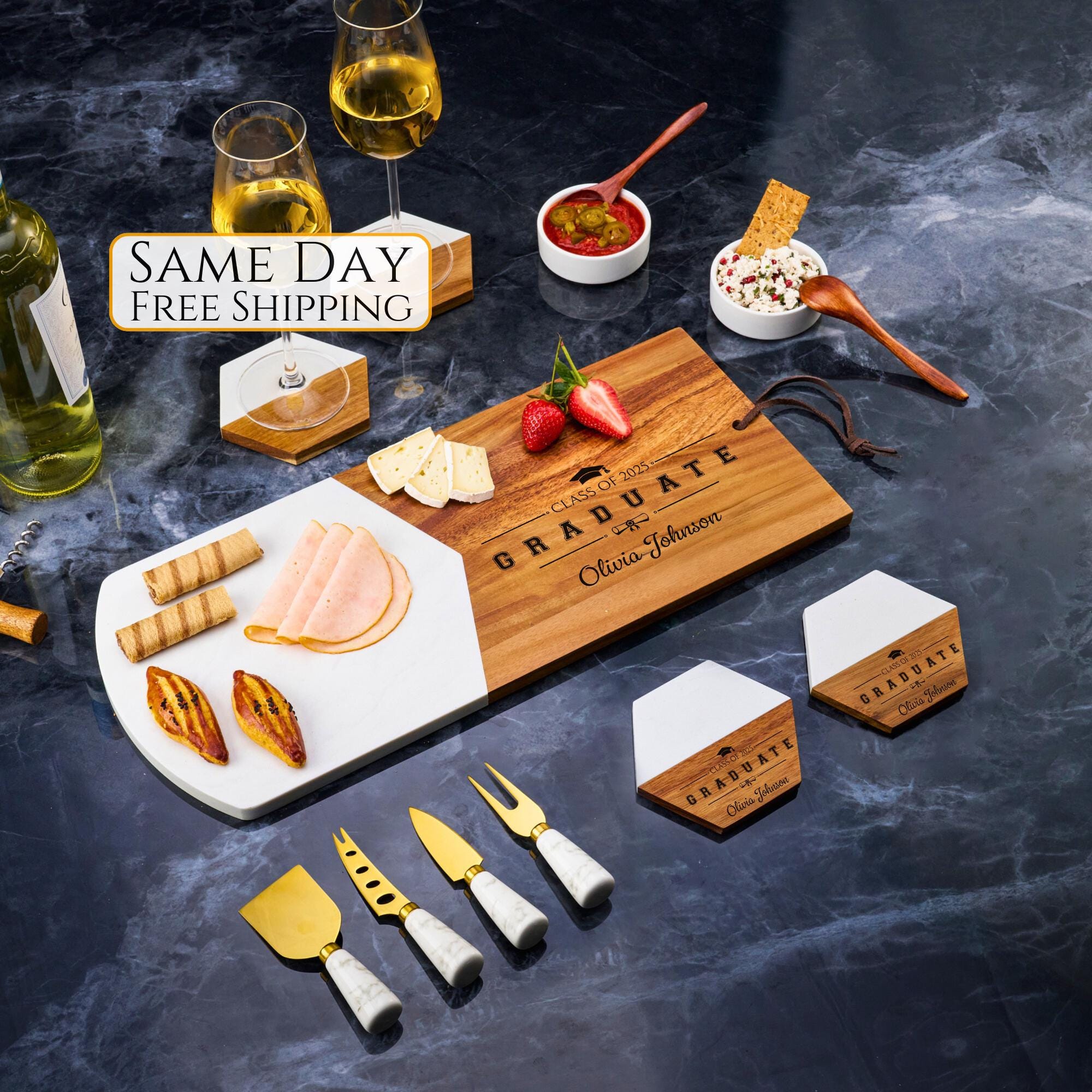 Graduation Charcuterie Board Personalized, College Graduation Gift for ...