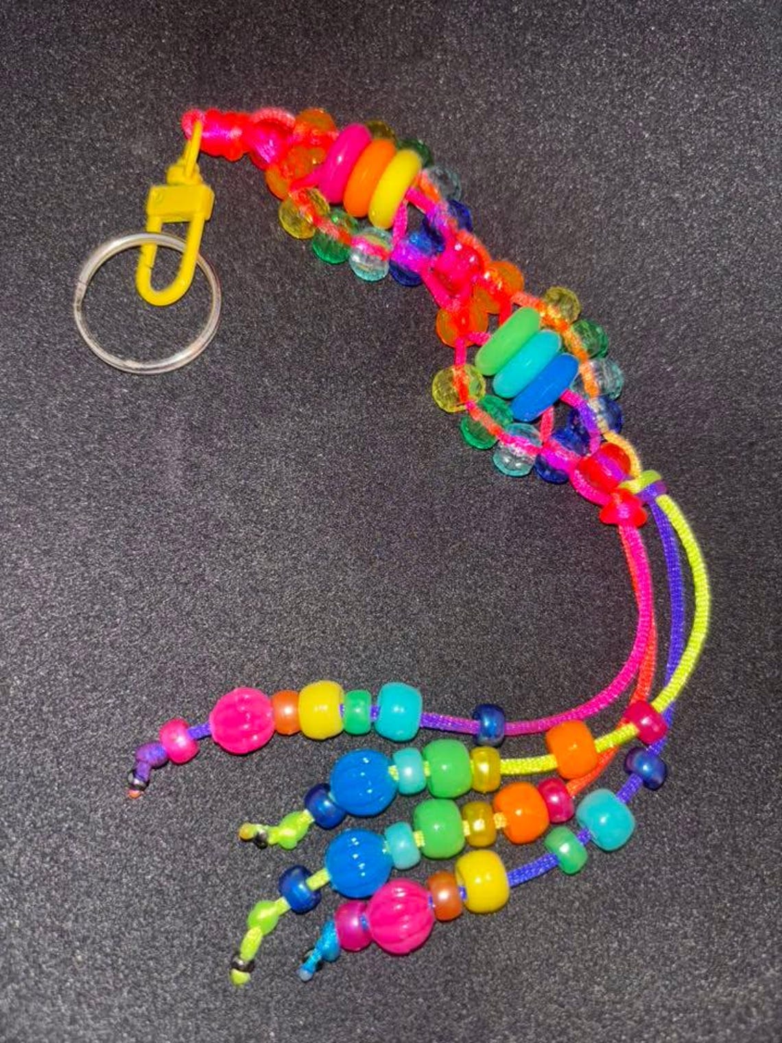 Pony Bead Keychain - Etsy