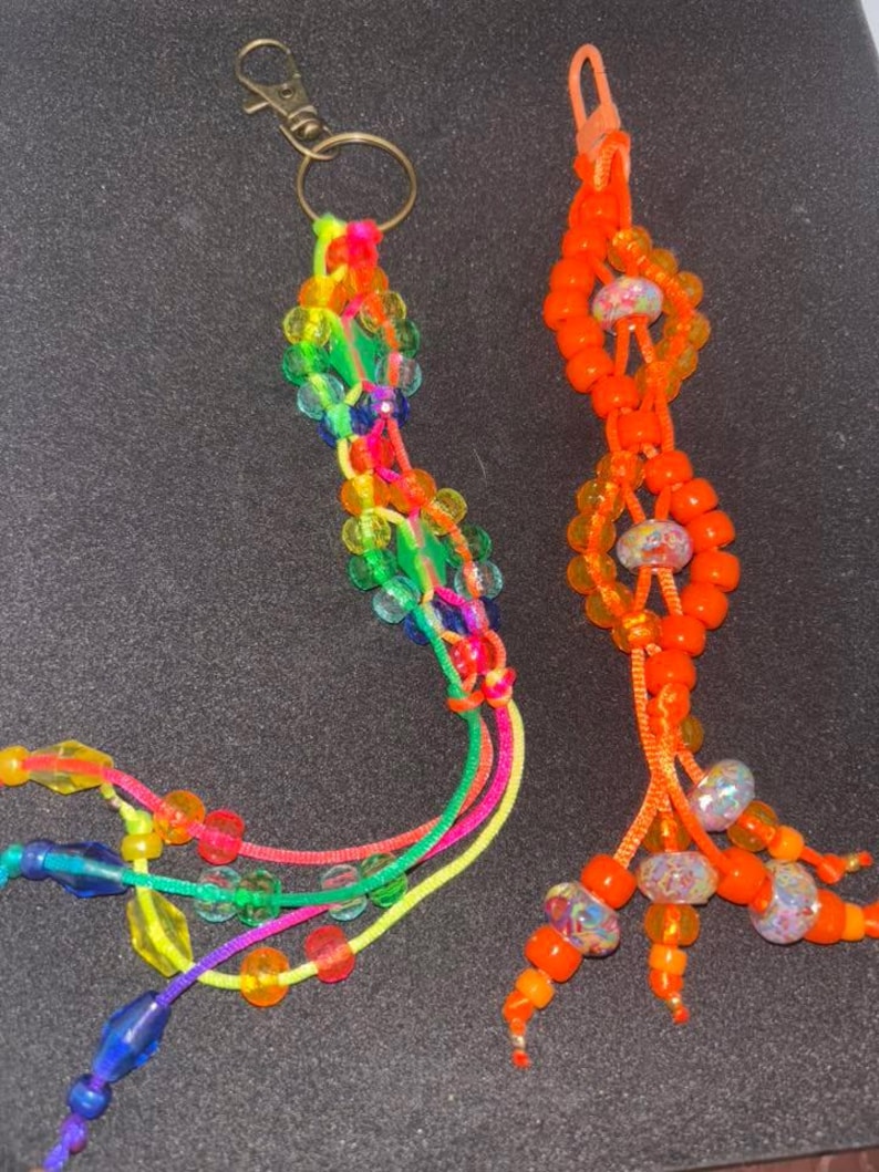 Pony Bead Keychain - Etsy