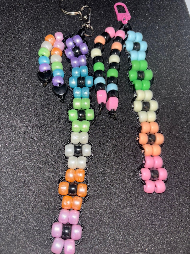 Pony Bead Keychain - Etsy