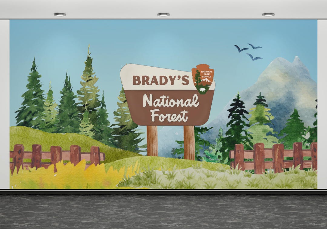 Custom Birthday Backdrop - National Park / Outdoor Theme - Etsy