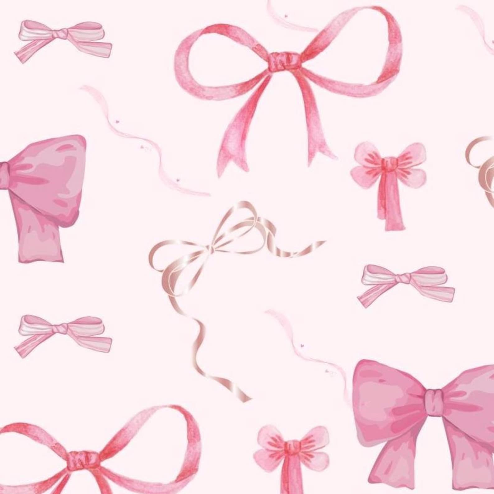 Pink Bow Wallpaper - Etsy
