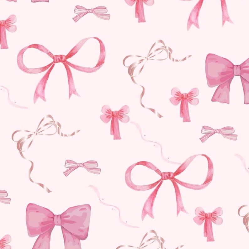 Pink Bow Wallpaper - Etsy