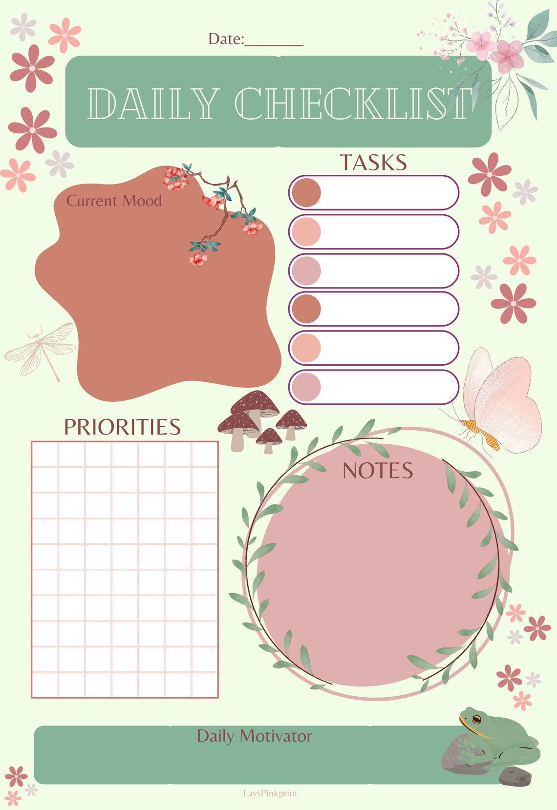 Daily Planner, Checklist, To-do List, to Do, Planning, List - Etsy