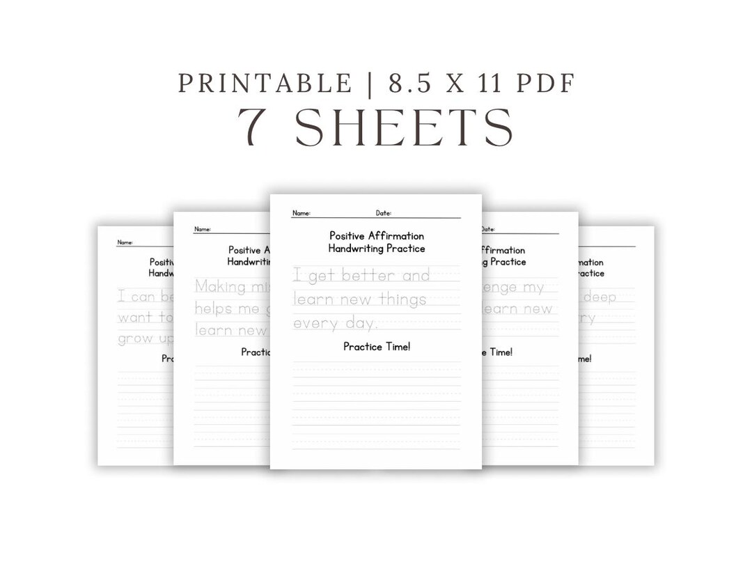 Preschool Positive Affirmation | Homeschool | Digital Downloads ...