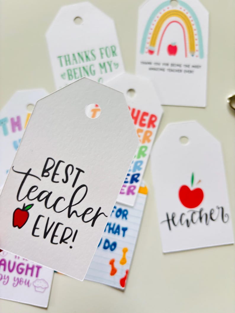 Teacher Tags | Gift Tags | Teacher Appreciation | Teacher Gifts | Thank ...