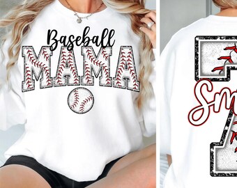 Personalized Baseball Mom PNG, Custom Order Png, Gameday Baseball Png ...