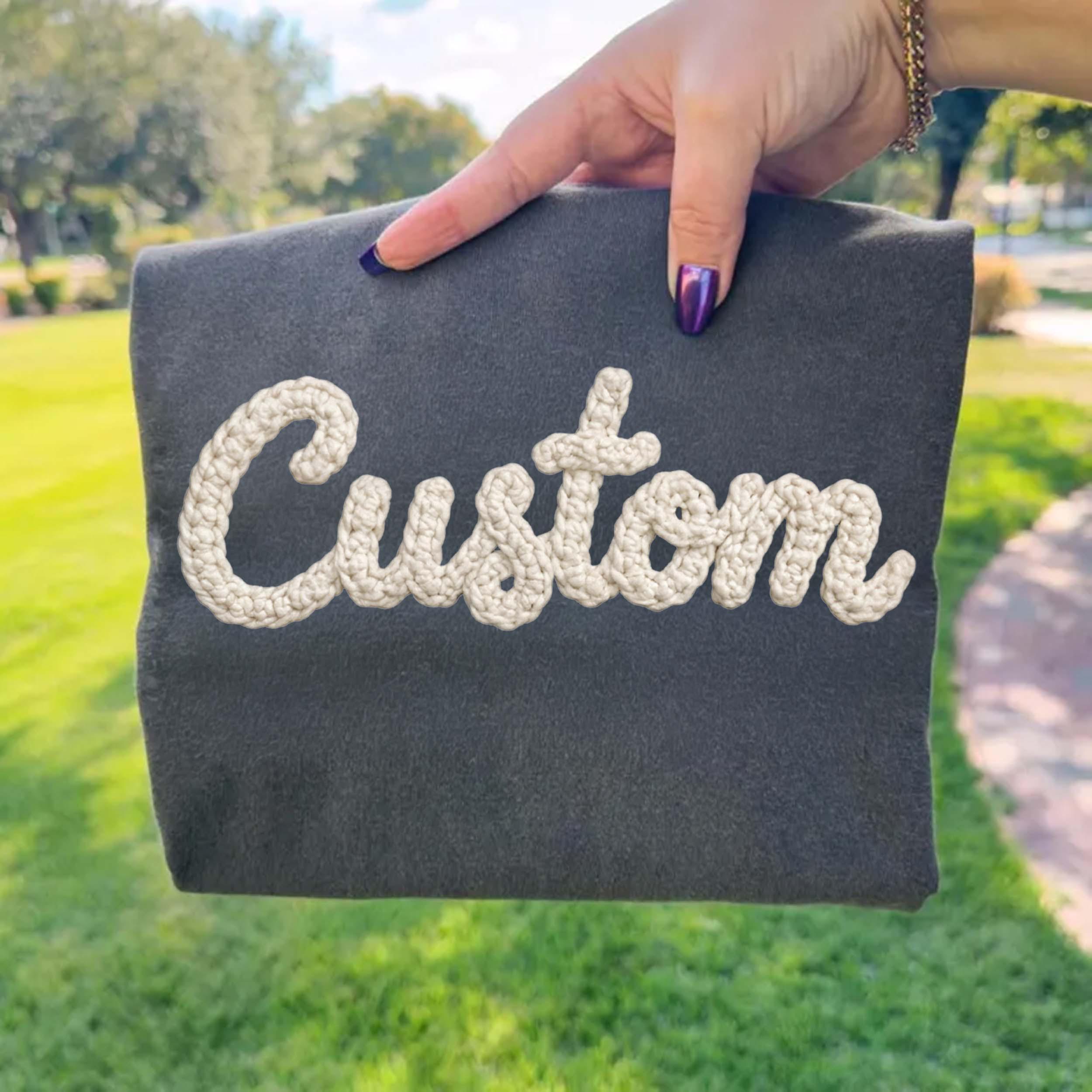 Custom Word PNG, Faux Yarn Text PNG, Personalized Crochet Letter ...