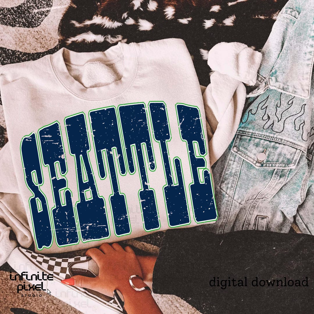 Seattle Football Varsity Text PNG SVG, Distressed College Style Sports ...