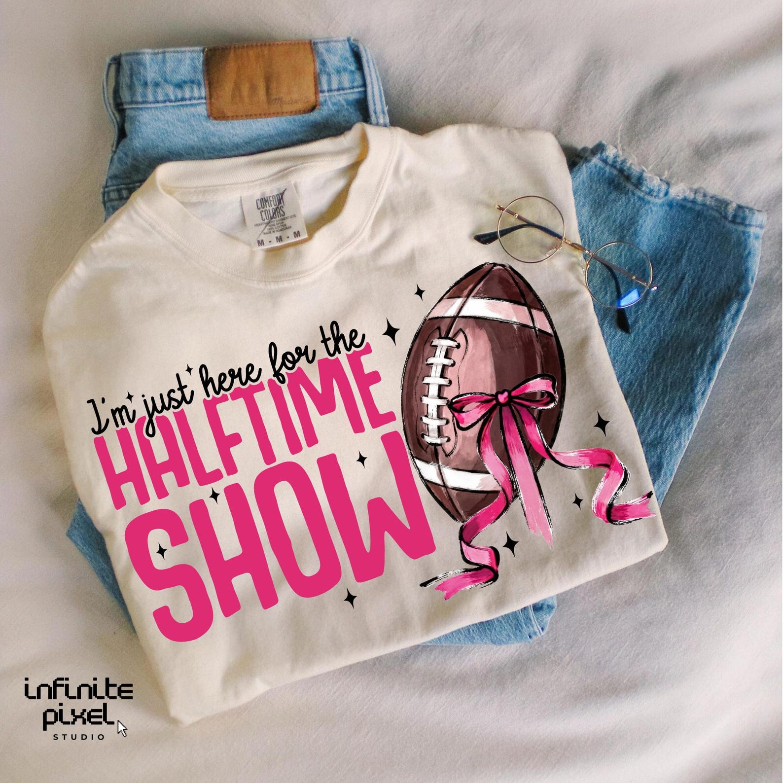 Halftime Show PNG, Pink Bow Football Sublimation, Cute Game Day Design ...