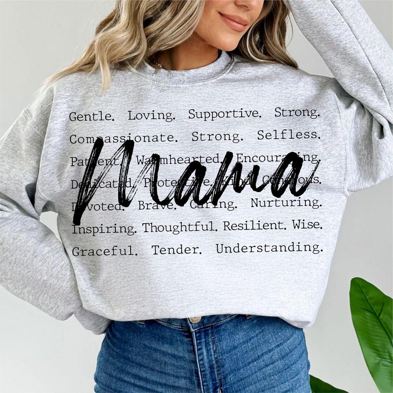 Mama Words PNG SVG, Mama T-shirt Design, Sublimation Gift for Mom, Mama ...