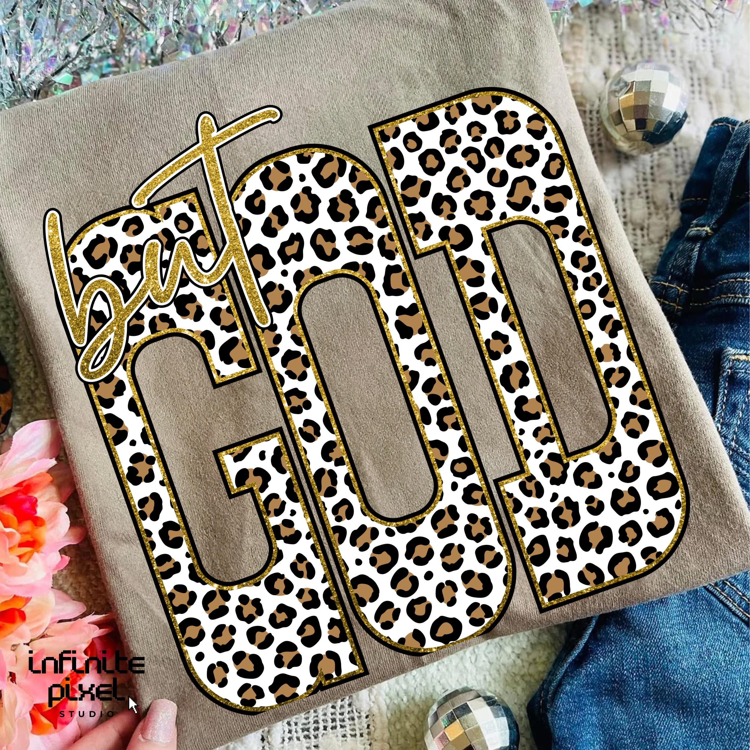 But God PNG, Leopard Print Christian Png, Religious Faith Sublimation ...