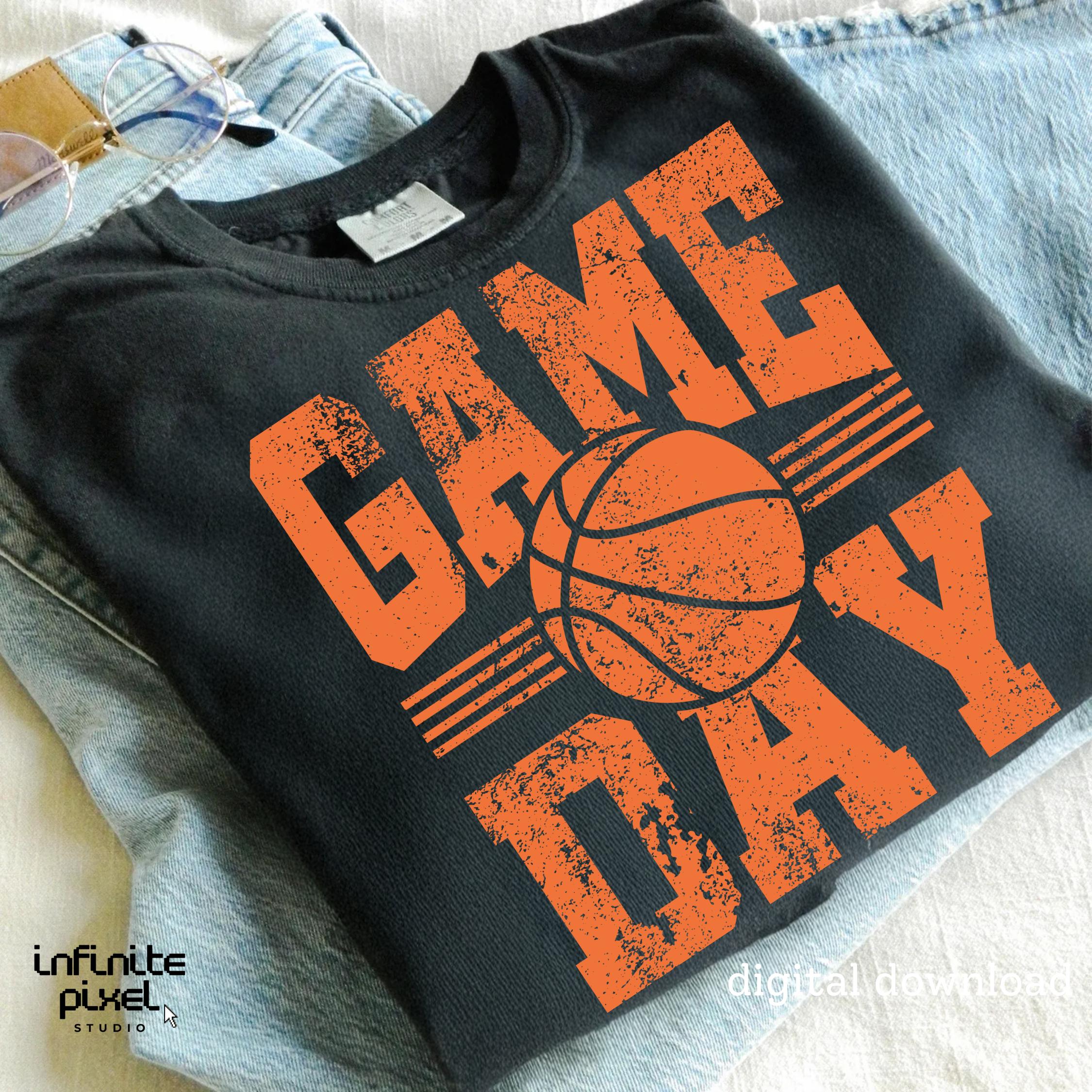 Custom Basketball PNG SVG, Distressed Sports Sublimation Design ...