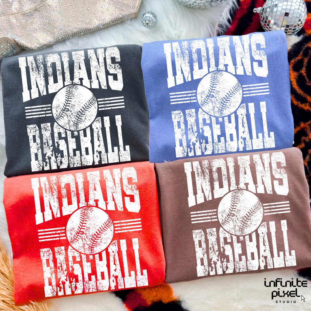 Indians Baseball PNG SVG, Indians Team Baseball Design, Vintage ...