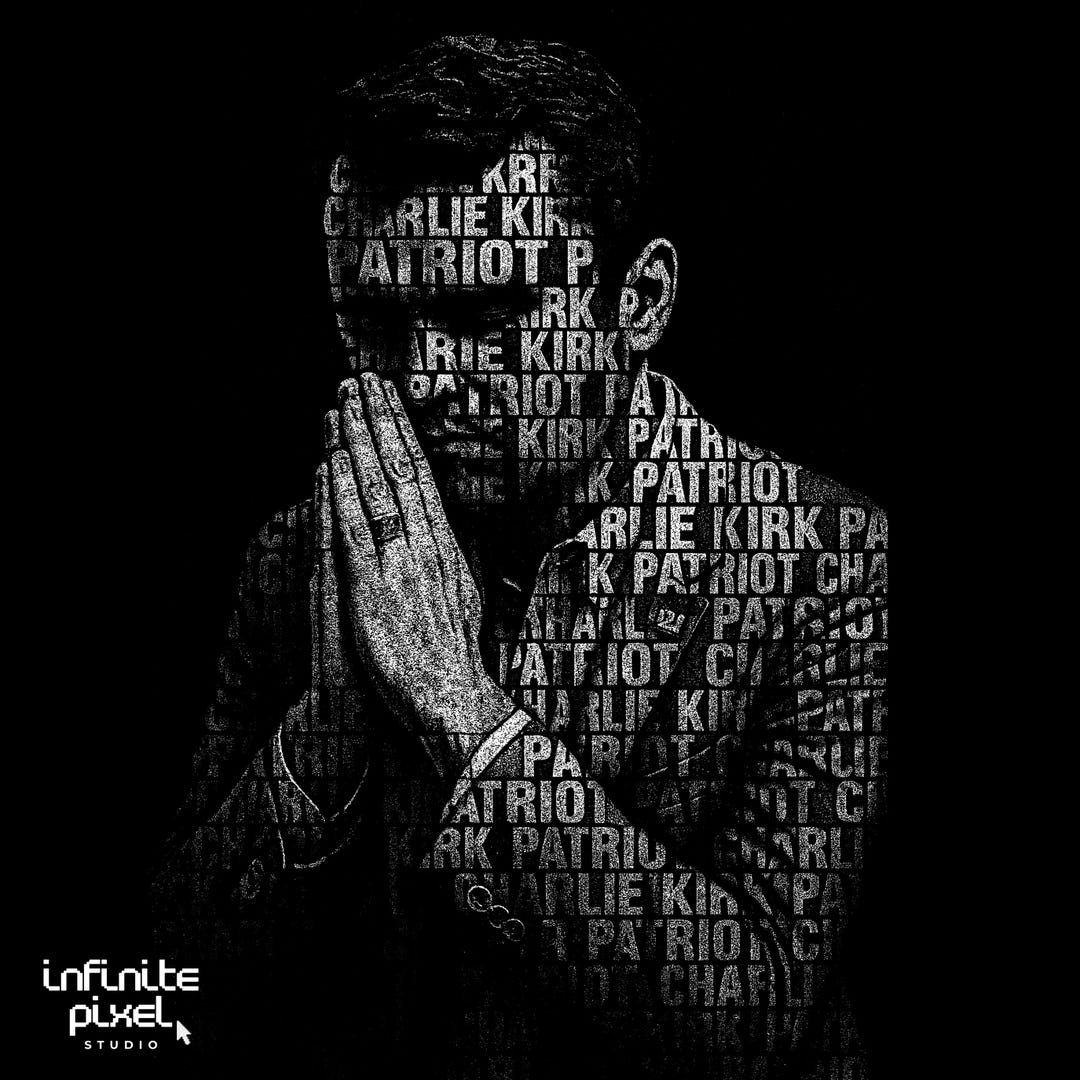 Charlie Kirk PNG, RIP Charlie Kirk PNG, Word Portrait Typography ...