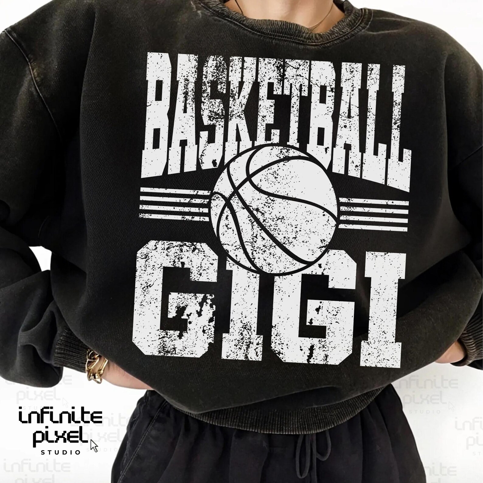 Custom Basketball PNG SVG, Distressed Sports Sublimation Design ...