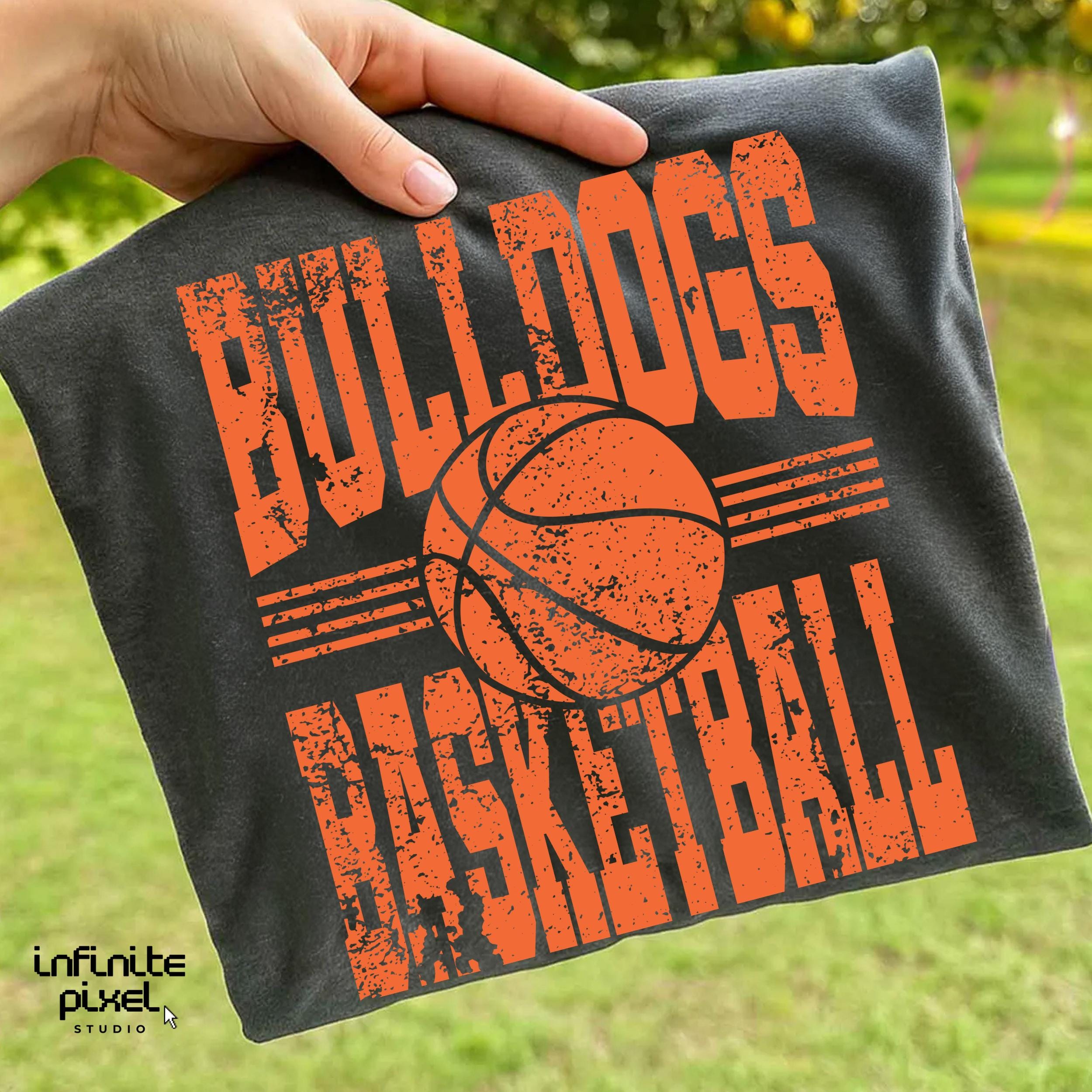 Bulldogs Basketball PNG SVG, Distressed Sports Sublimation Design ...