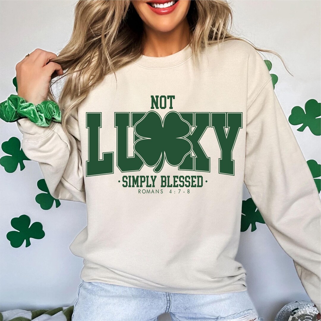 Not Lucky Simply Blessed SVG PNG, Romans 4:7-8 Svg, St Patricks Day Svg ...