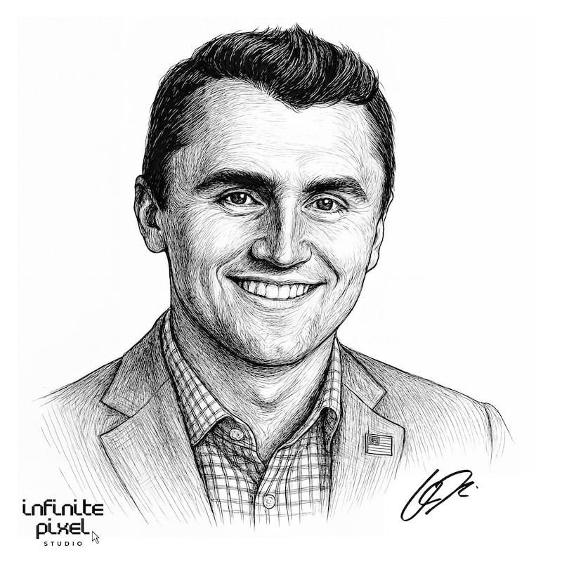 Charlie Kirk Drawing Face - Etsy