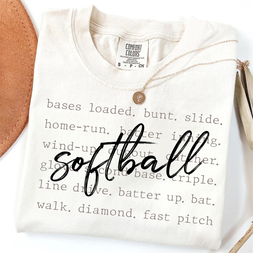 Softball Typography PNG, Softball Png, Game Day Png, Softball Season ...