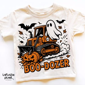 Boo Dozer Halloween PNG, Ghost Bulldozer Sublimation Design, Spooky ...