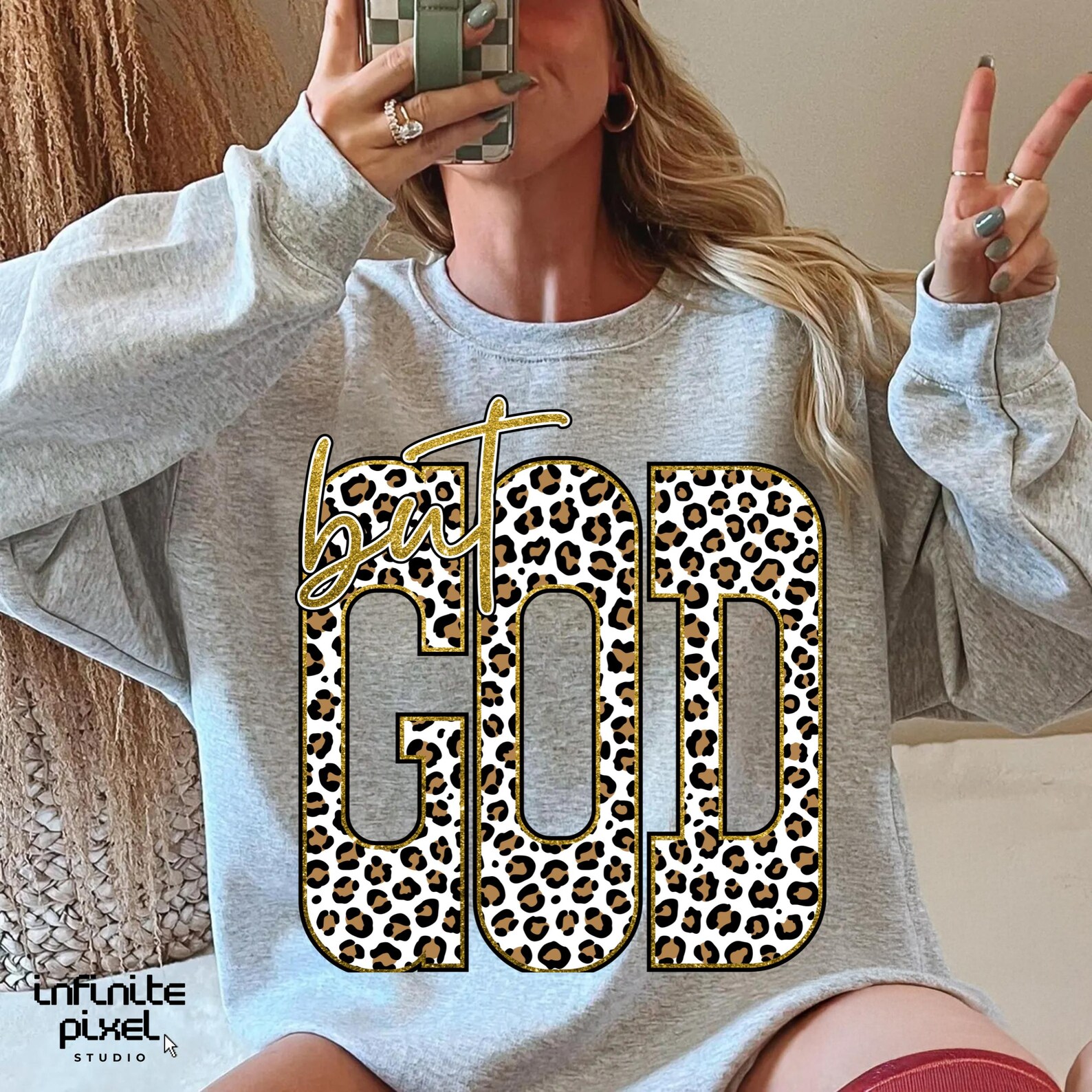 But God PNG, Leopard Print Christian Png, Religious Faith Sublimation ...