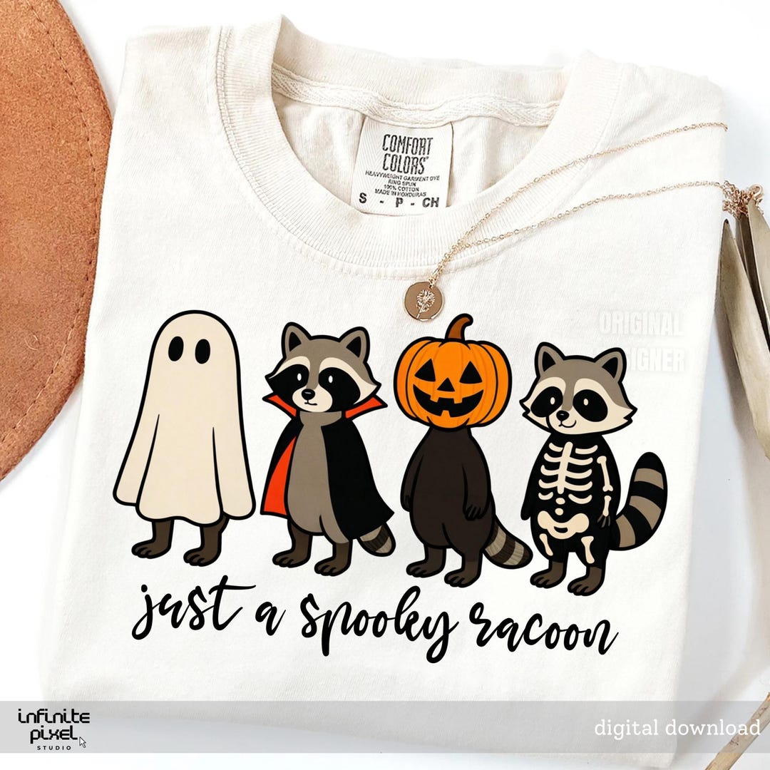 Spooky Raccoon PNG, Halloween Raccoon Clipart, Cute Ghost Skeleton ...