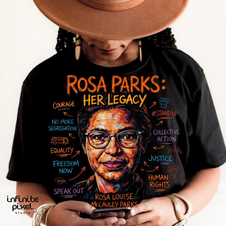 Rosa Parks Legacy PNG, Civil Rights Portrait Art, Black History Month ...