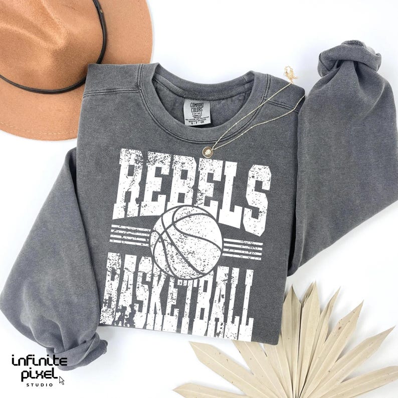 Rebels Basketball PNG SVG, Distressed Sports Team Sublimation, Vintage ...