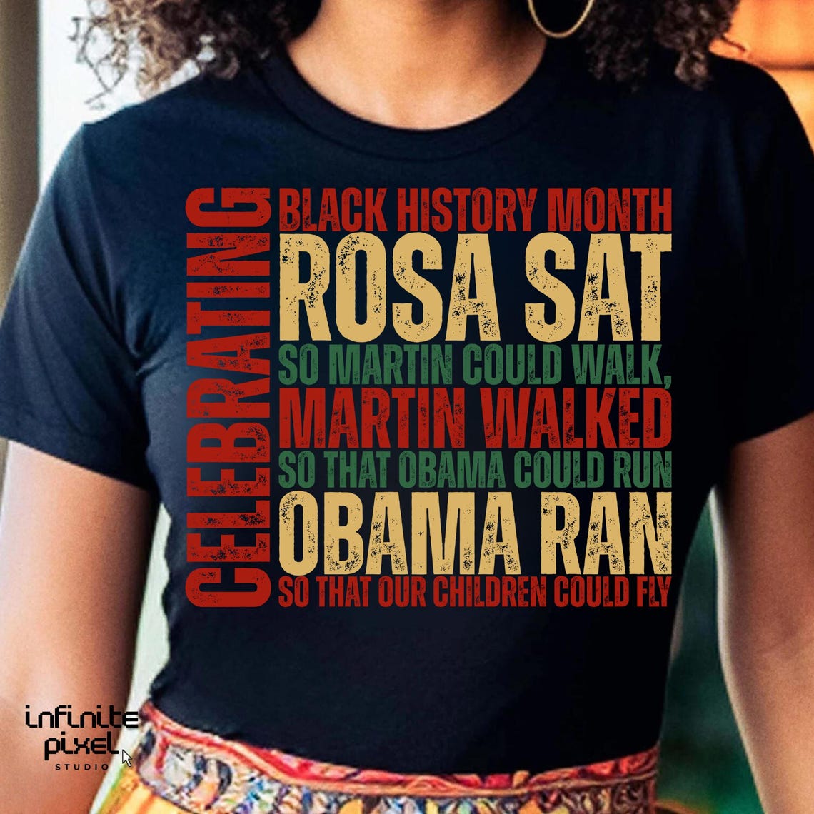 Black History Month PNG SVG, Rosa Sat Martin Walked Obama Ran Png ...