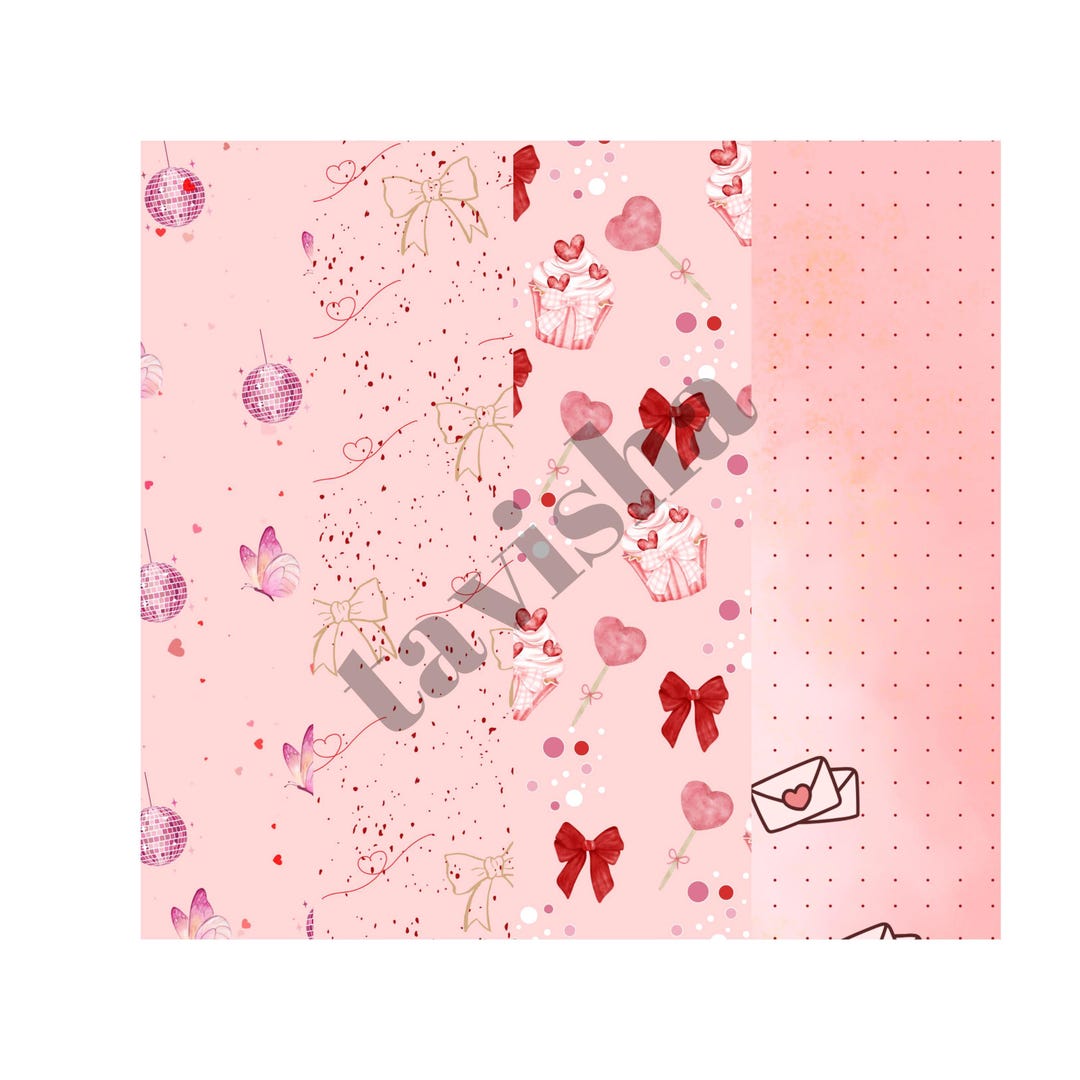 Printable, Valentines Day Scrapbook, Love, Craft Paper, Pattern Paper ...