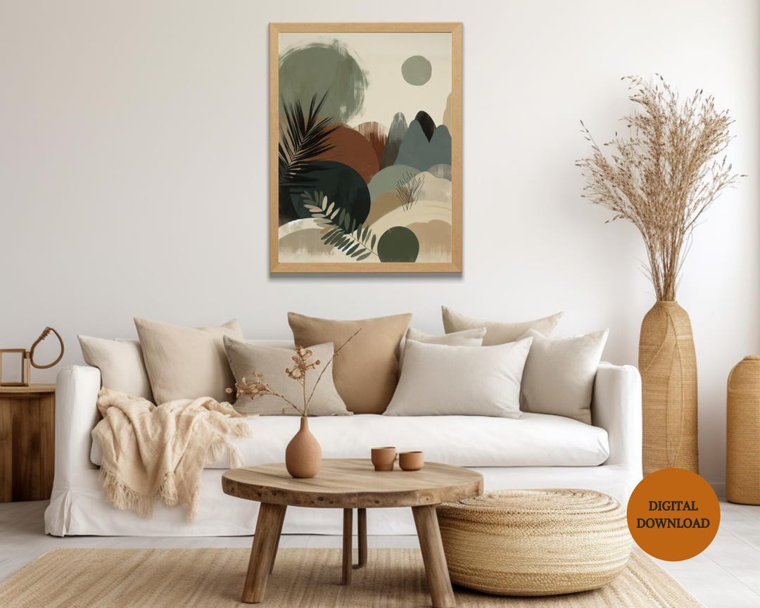Abstract Earthbound Elegance | Digital Wall Art | Modern Printable ...