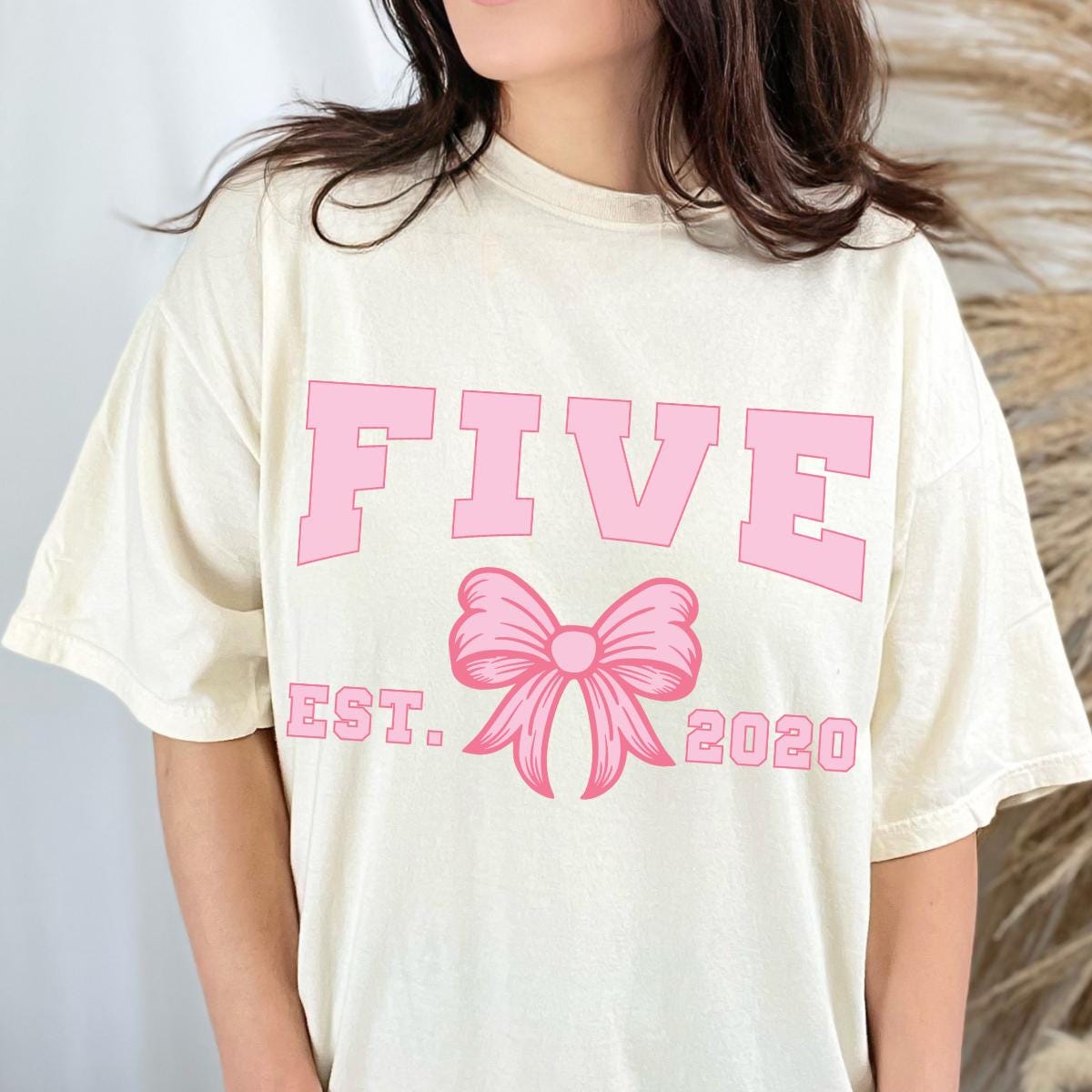 Coquette Bow Five Birthday PNG SVG | 5th Birthday Girl Design | Year ...