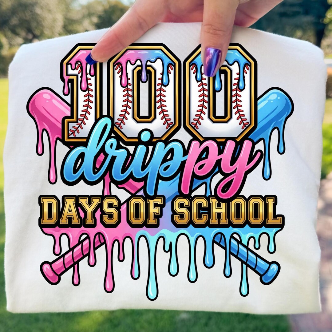 100 Drippy Days of School PNG | Baseball Ice Cream Design | Funny Boys ...