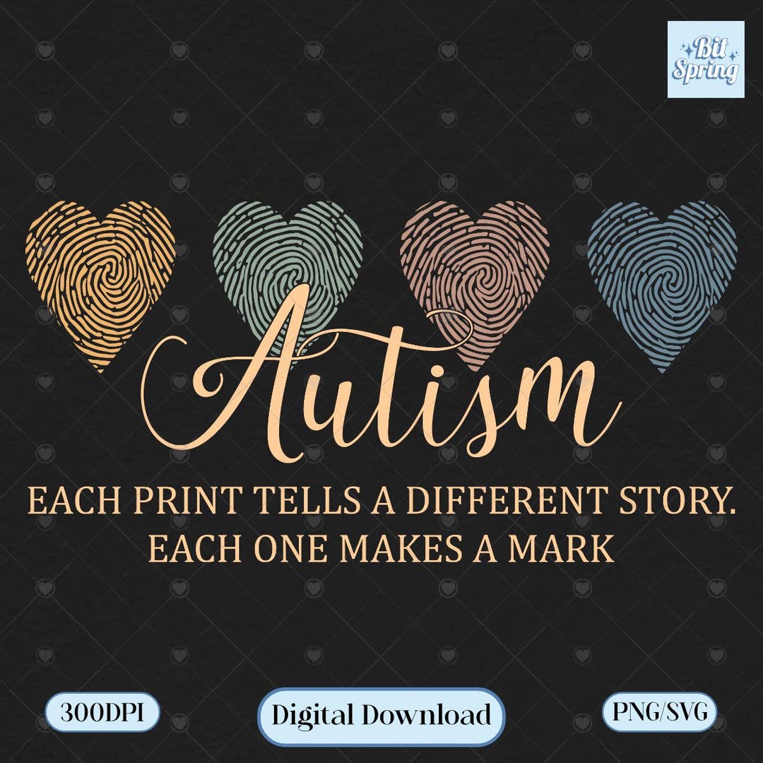 Fingerprint Autism PNG, Each Print Tells A Different Story, Autism ...
