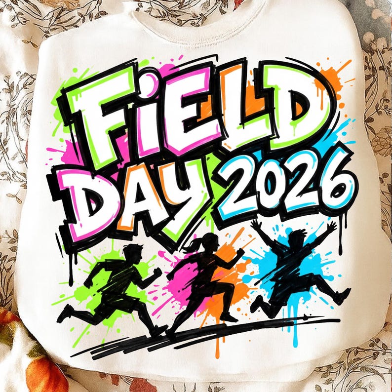 Field Day 2026 PNG, School Game Day Design, Fun Event Shirt Graphic ...