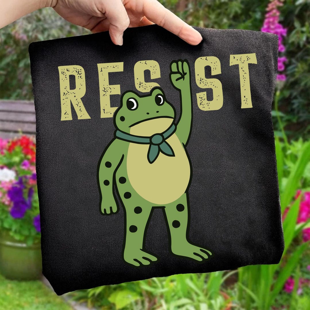 Portland Frog Protest PNG SVG | “resist” Frog Digital Design | Trendy ...