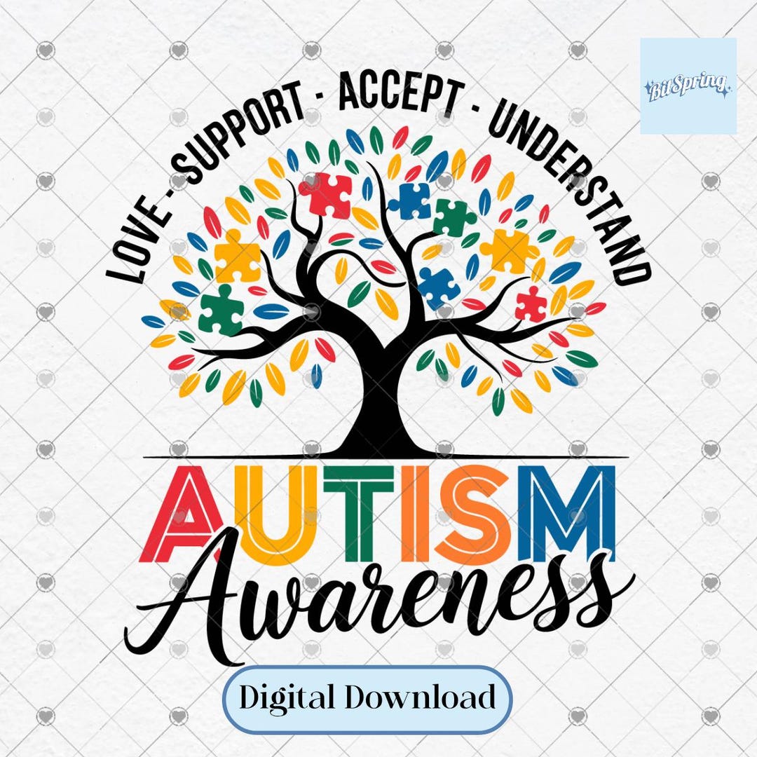 Autism SVG PNG | Autism Awareness Tree | Puzzle Piece Tree ...