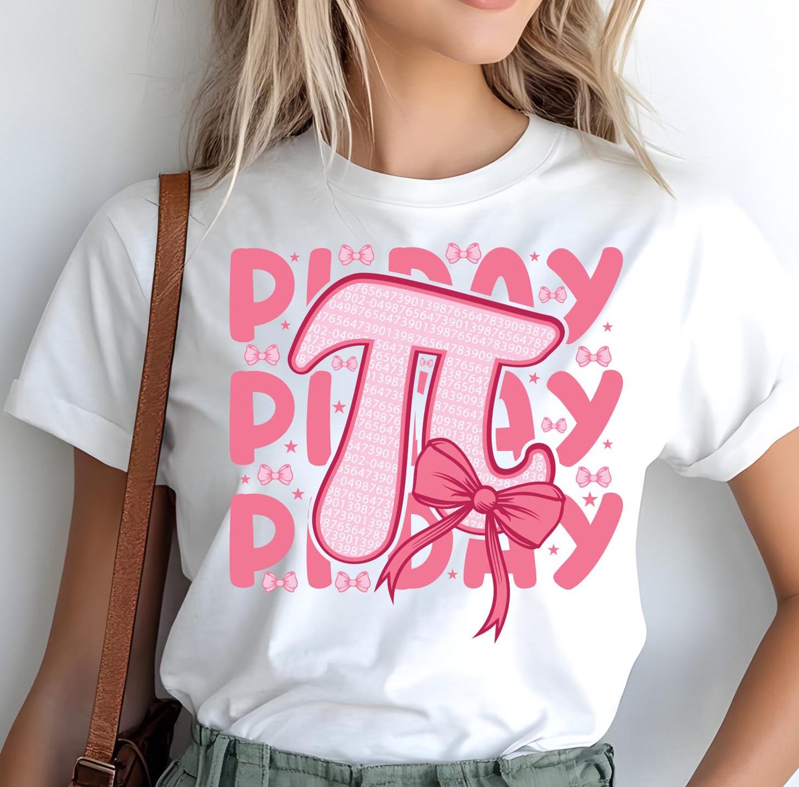 Pink Pi Day Coquette PNG | 3.14 Day PNG | Teacher Math PNG | Pi Day Bow ...