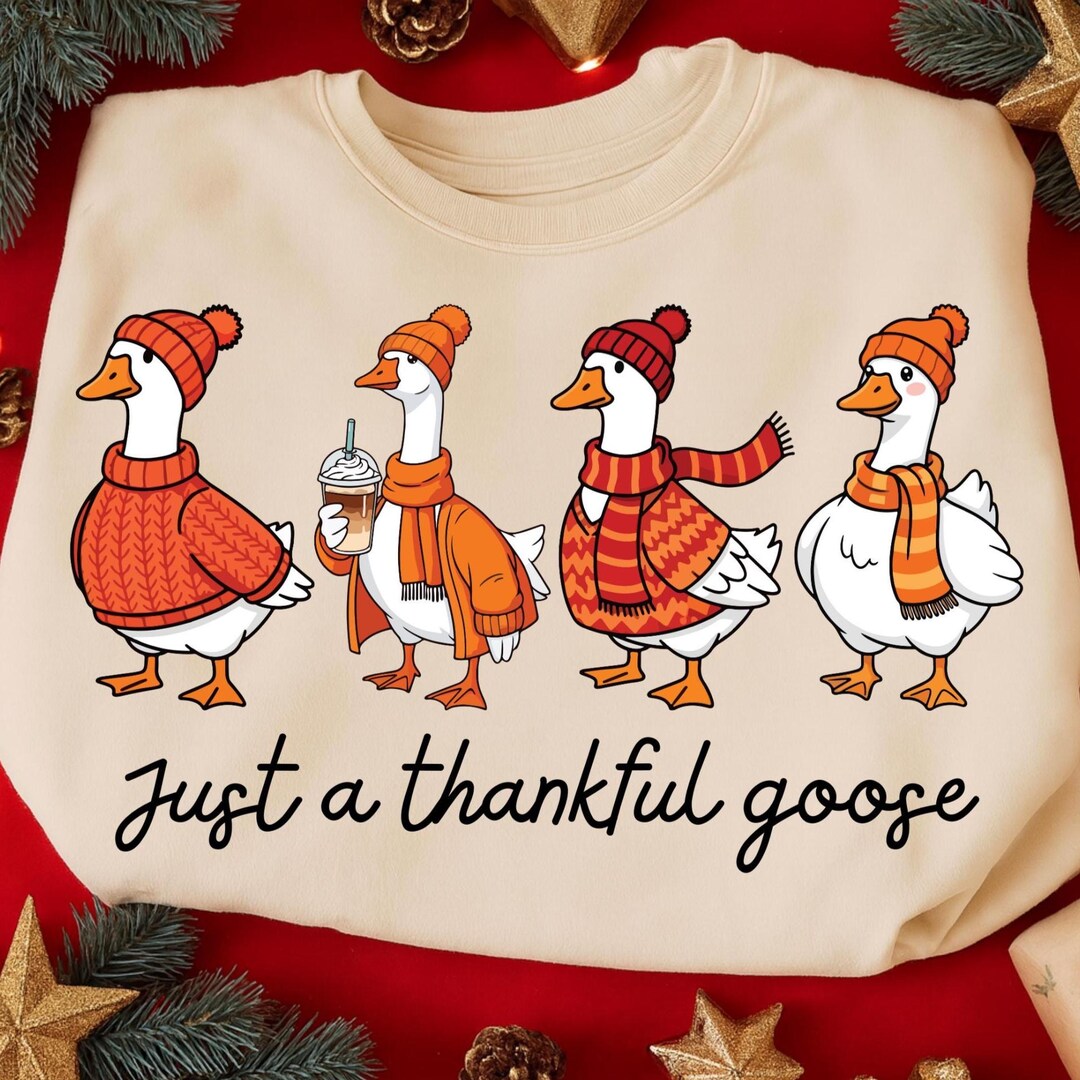 Just a Thankful Goose Png | Pilgrim Goose PNG | Thankful Silly Goose ...