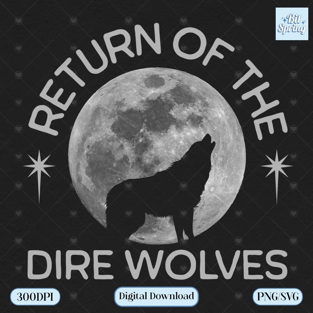 Dire Wolf PNG SVG, Return of the Dire Wolves Design, Direwolf Cloning ...
