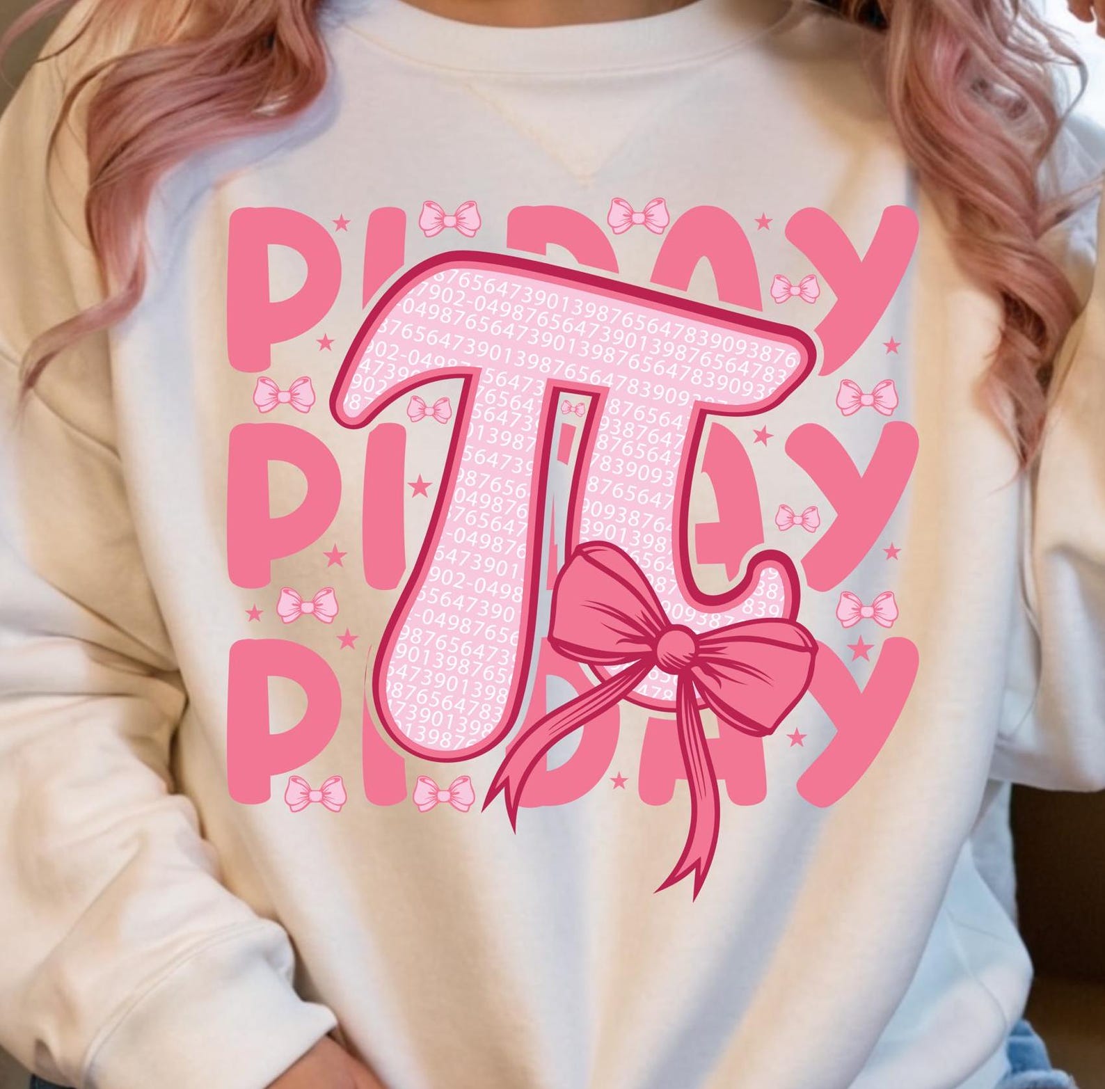 Pink Pi Day Coquette PNG | 3.14 Day PNG | Teacher Math PNG | Pi Day Bow ...