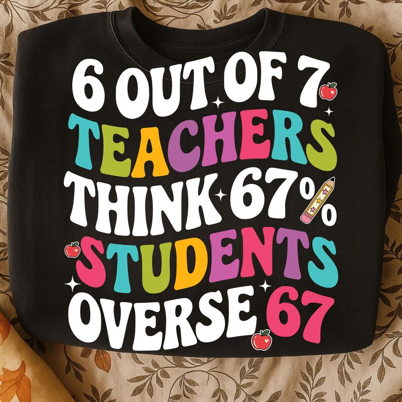 6 Out of 7 Teachers Think 67% of Students Overuse 67 Meme PNG SVG ...