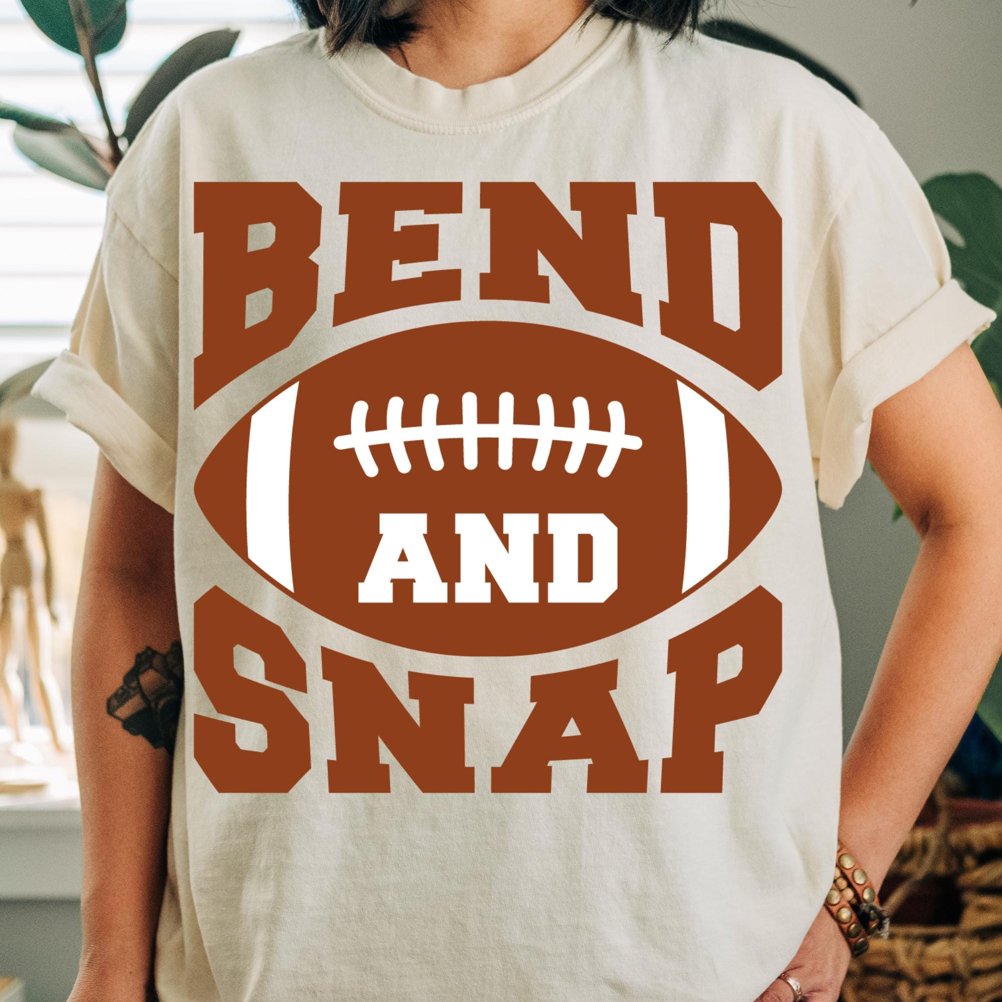 Funny Game Day Touchdown Season SVG PNG – Bend and Snap Football Shirt ...